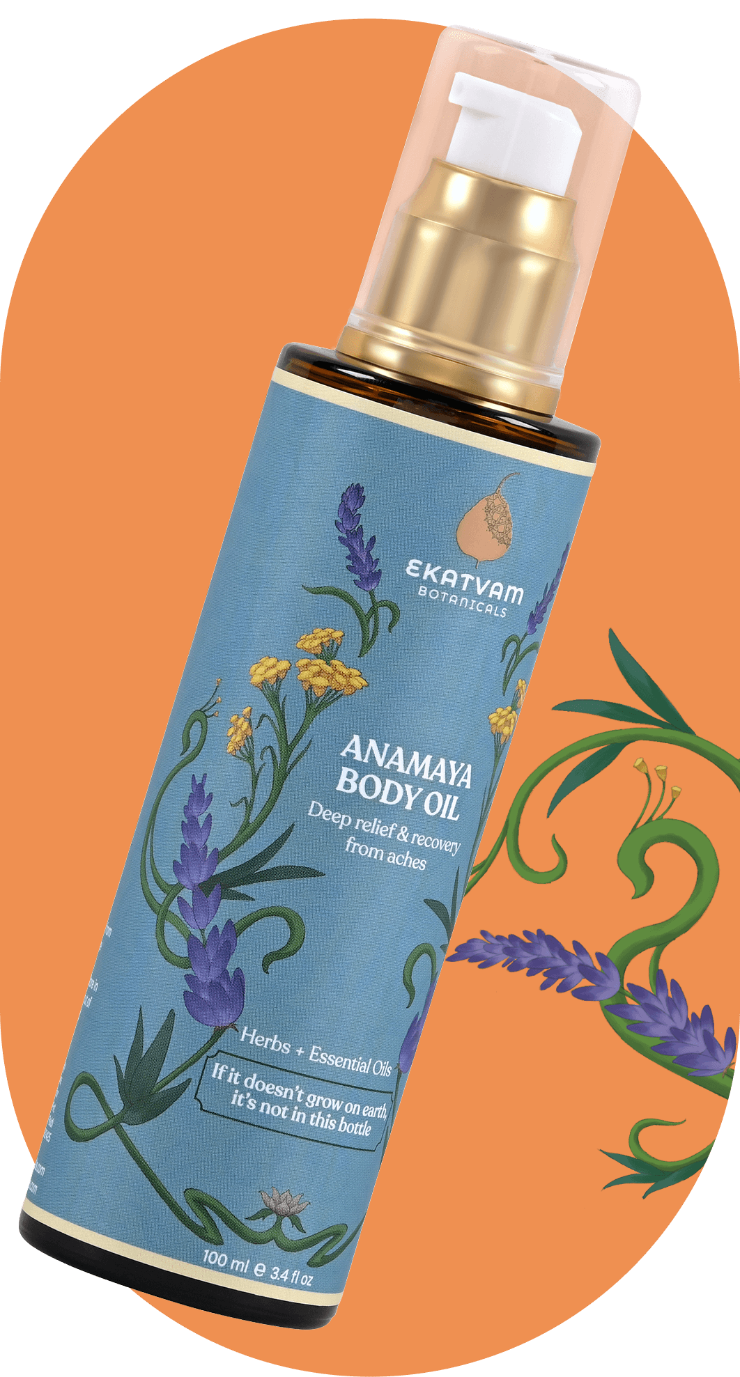 Anamaya Body Oil use guide - relief from pain & stiffness | Ekatvam